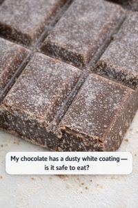 My chocolate has a dusty white coating — is it safe to eat? Holly Owens ...